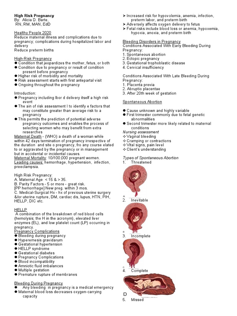High Risk Pregnancy | PDF | Pregnancy | Childbirth