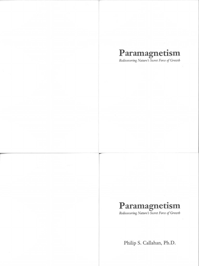 Callahan - PARAMAGNETISM PDF | PDF