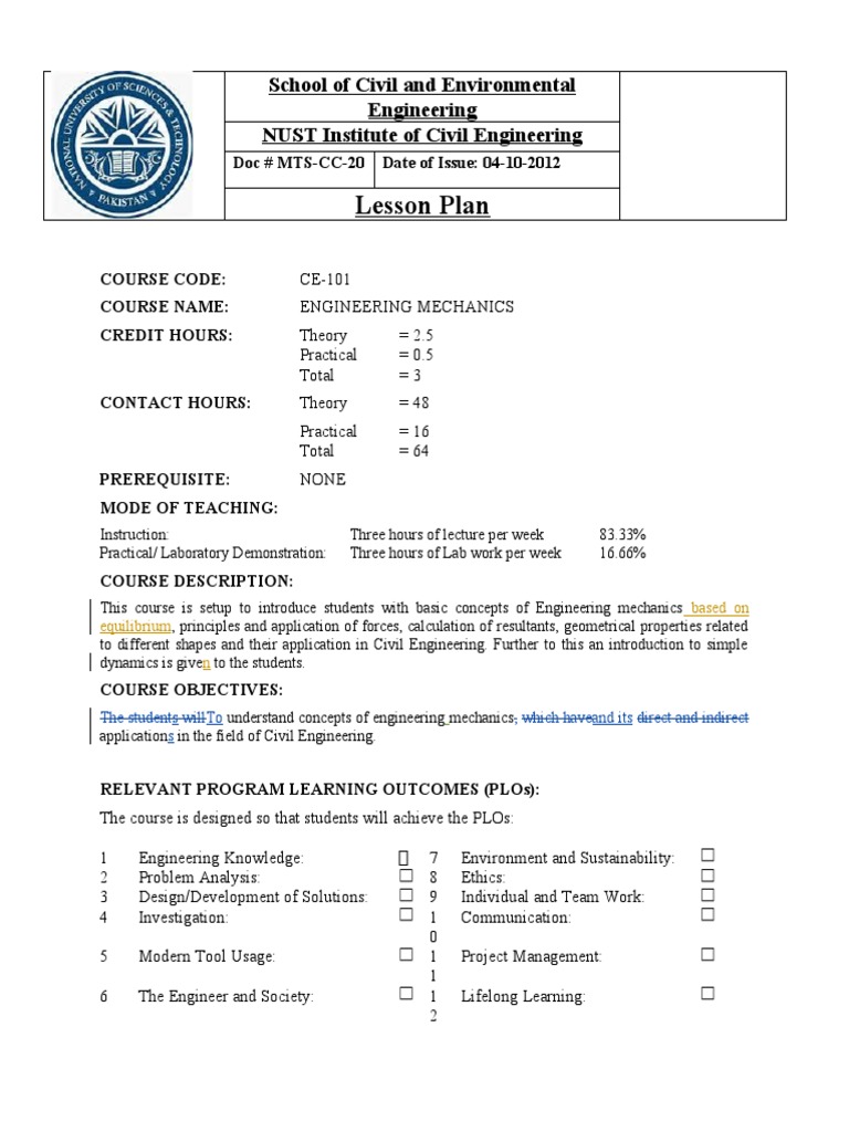 CE-101 Engineering Mechanics | PDF | Engineering | Force
