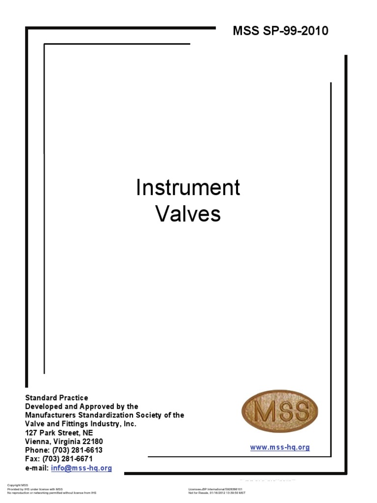 MSS SP 99 10 PDF | PDF