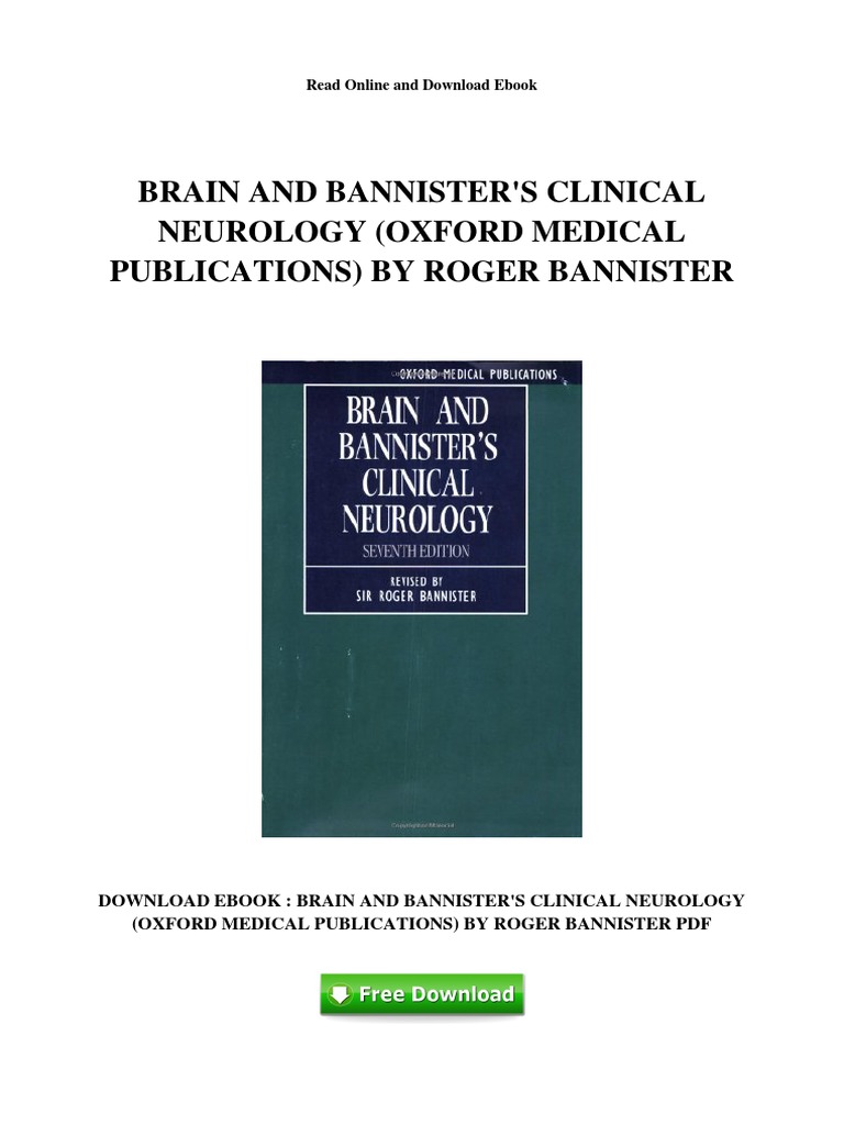 Brain and Bannisters Clinical Neurology Oxford Medical Publications by ...