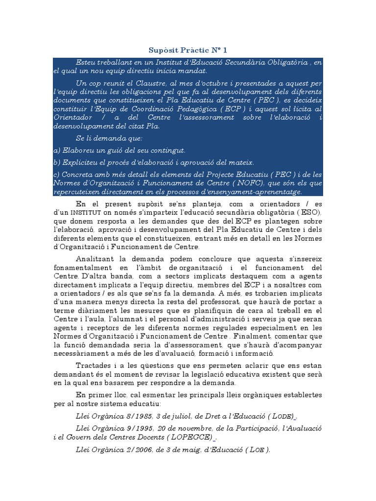 Supòsit Pràctic #1 | PDF