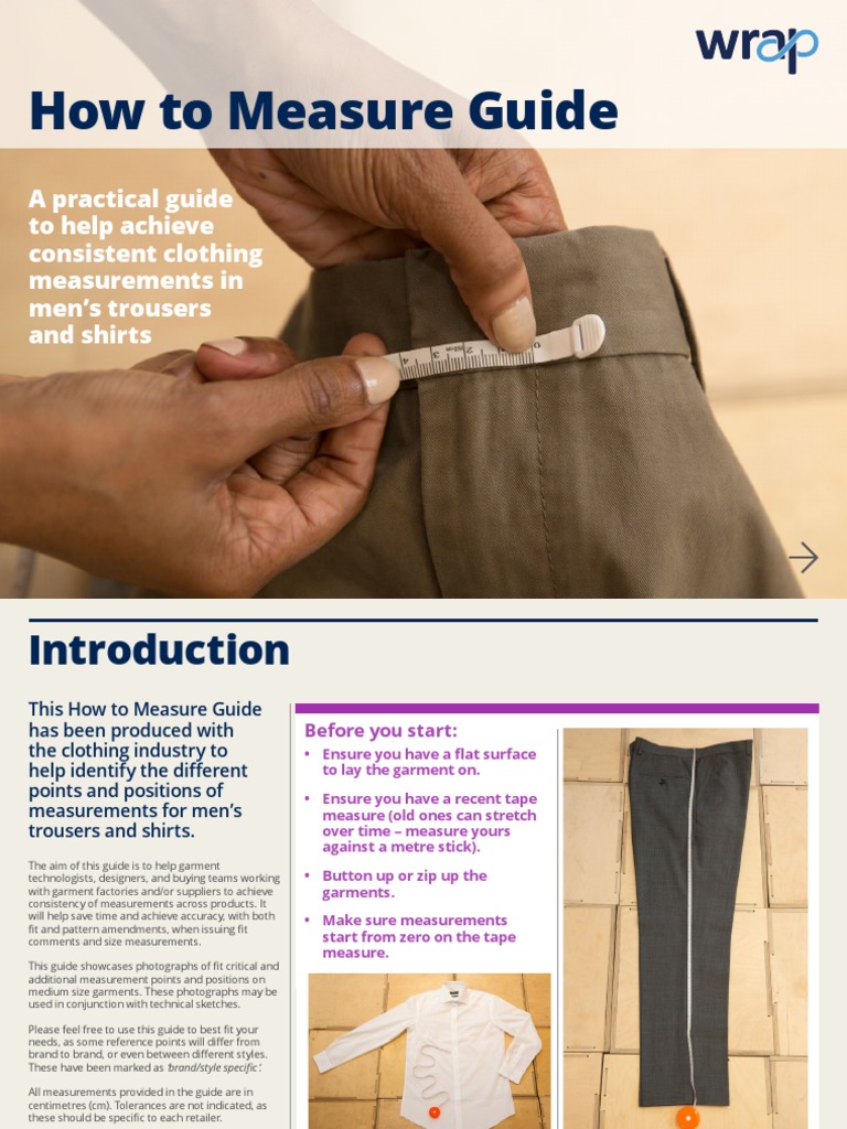How To Measure Guide - 2017 PDF | PDF | Seam (Sewing) | Shirt