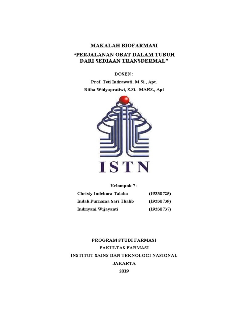 Makalah Transdermal | PDF