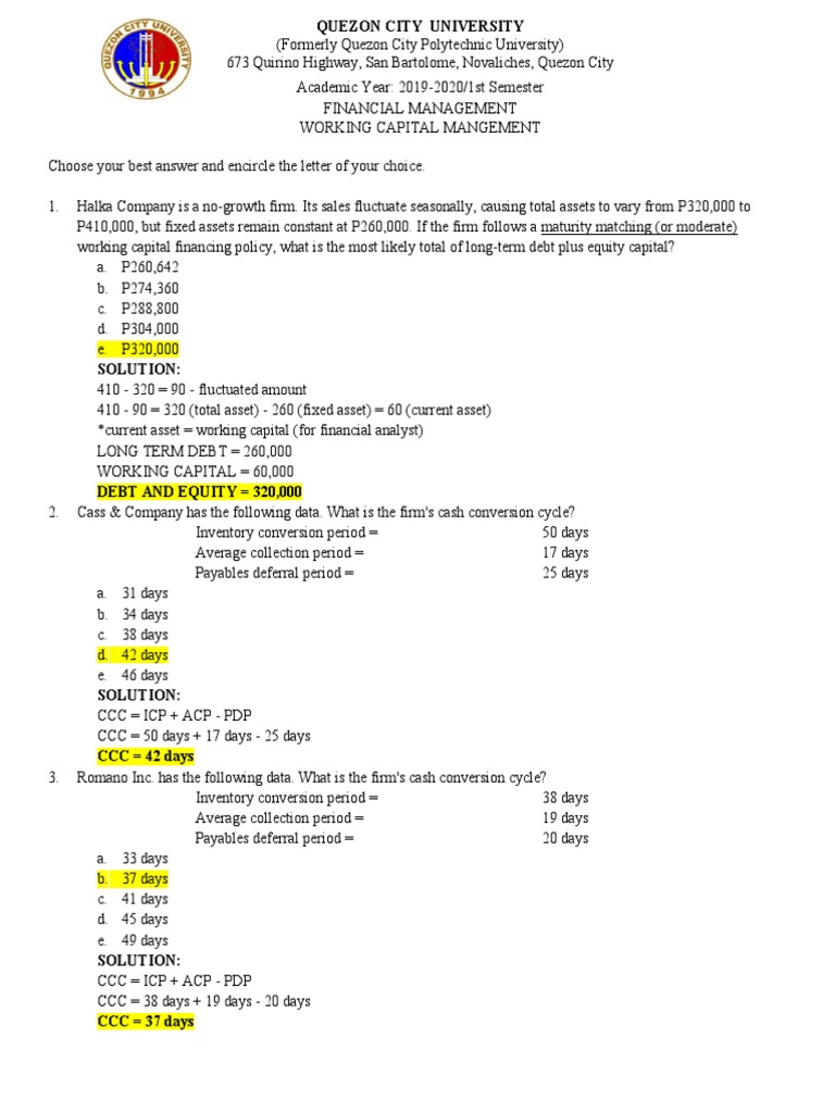 Working Capital | PDF | Trade Credit | Interest