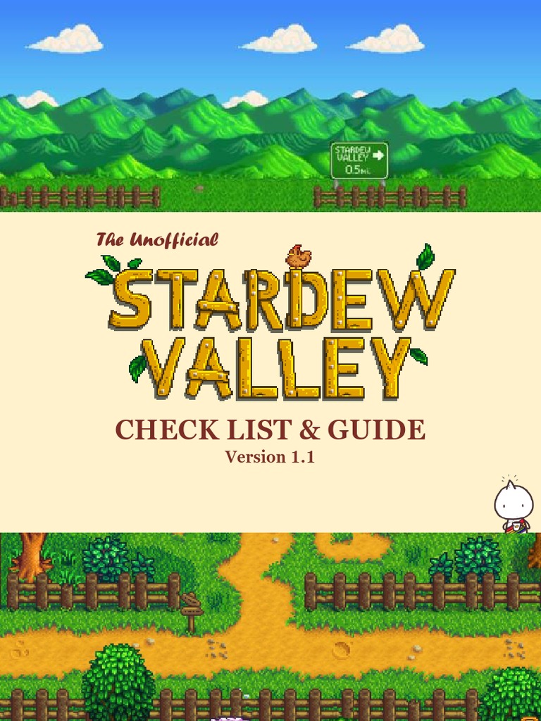 Unofficial SDV Checklist&Guide | PDF | Soup | Cuisine