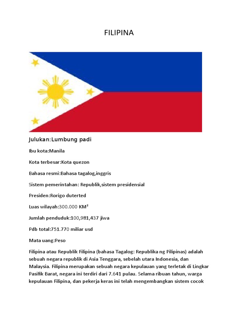 Fakta Menarik tentang Filipina dan Ekonominya | PDF