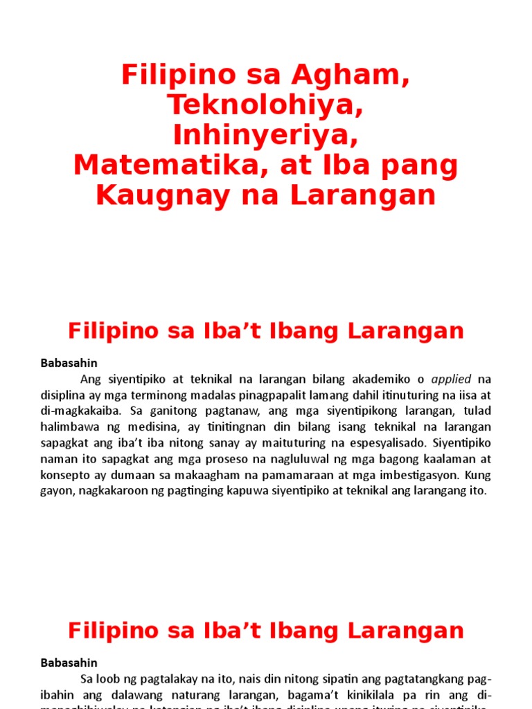 Fili 102 PPT 6 | PDF