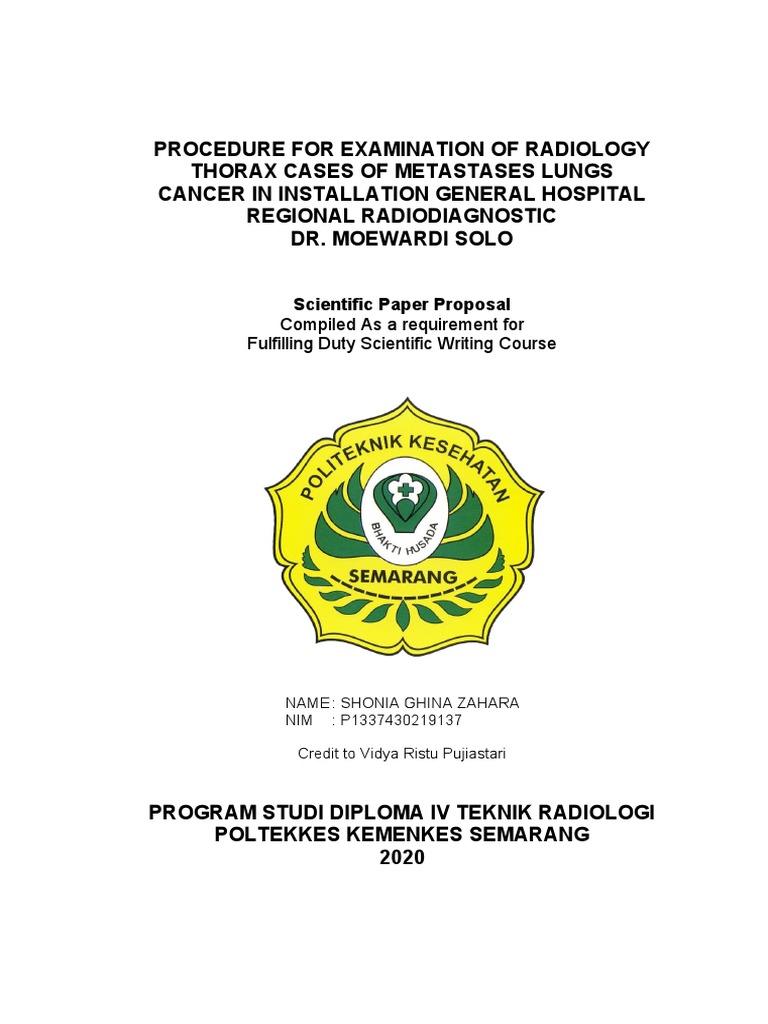 Case Report Thorax Metastases Lungs Cancer by Shonia Ghina Zahara P1337430219137 DIV Teknik ...