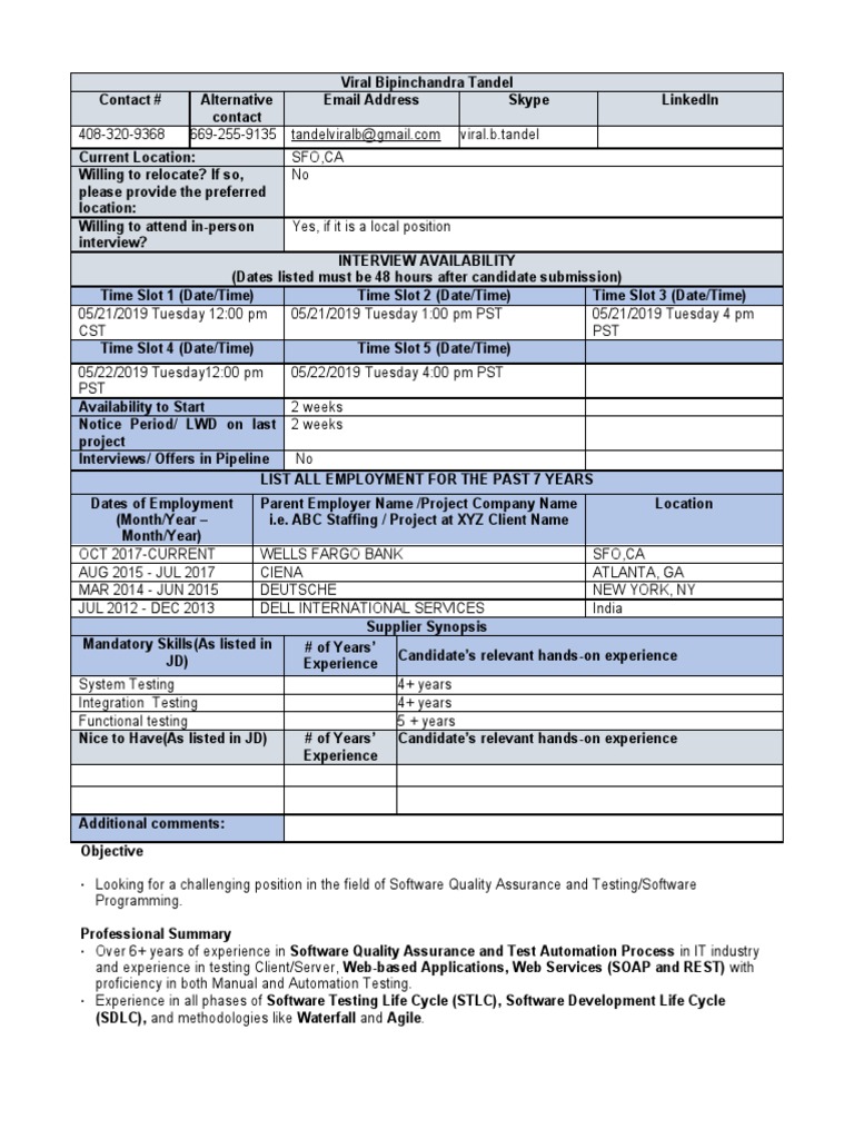 Viral Tandel | PDF | Web Service | Selenium (Software)