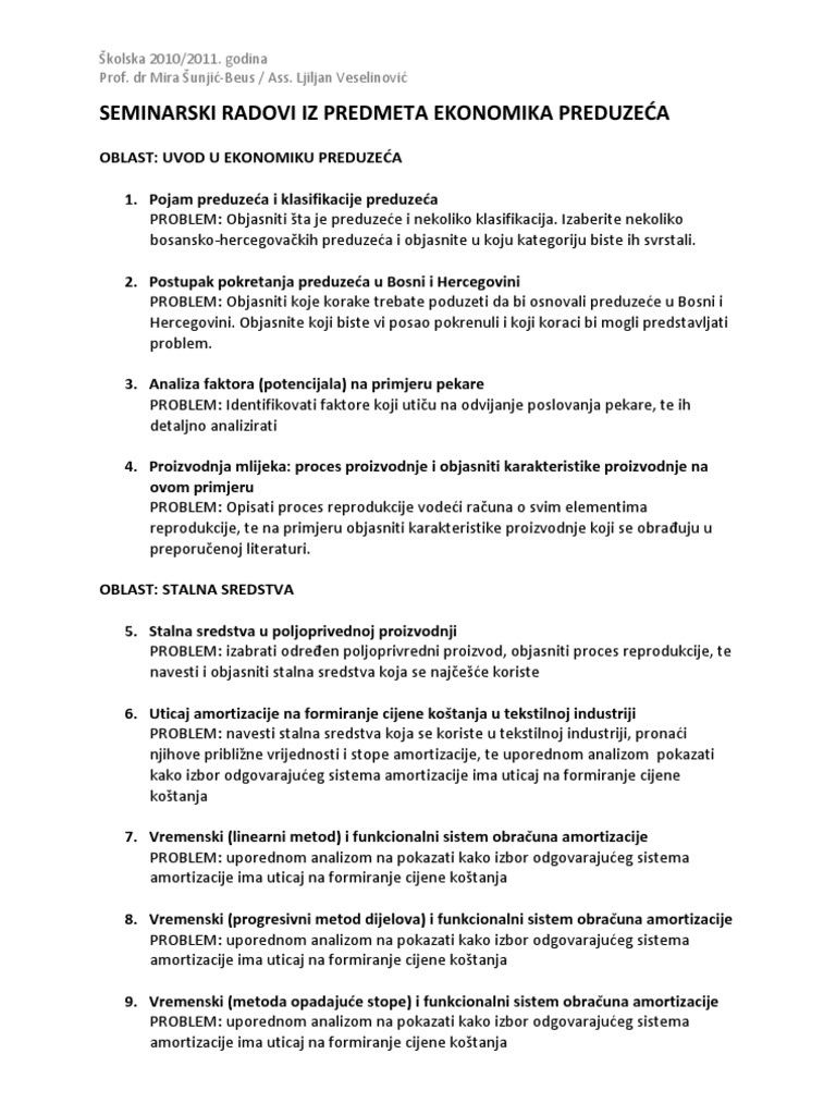 Seminarski Radovi | PDF