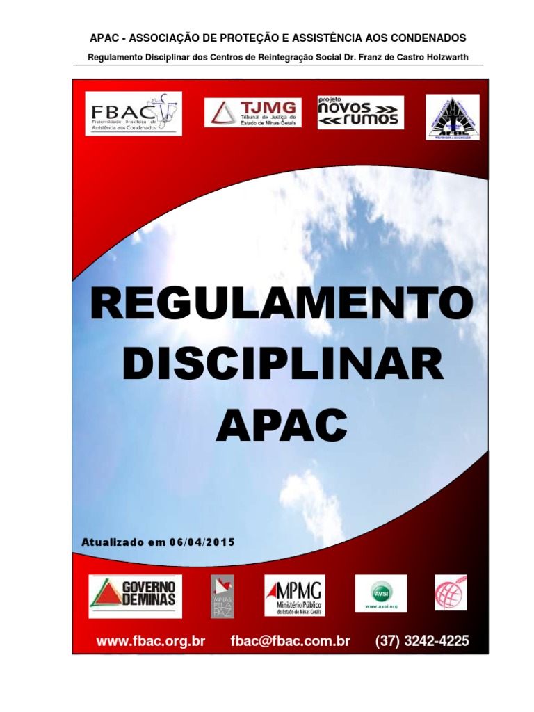 Regulamento Disciplinar APAC | PDF | Pena de morte | Direito Penal