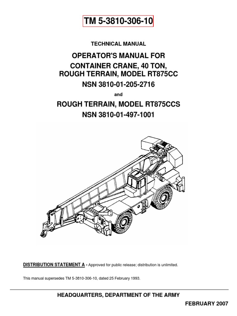 TM 5 3810 306 10 | PDF | Crane (Machine) | Transmission (Mechanics)