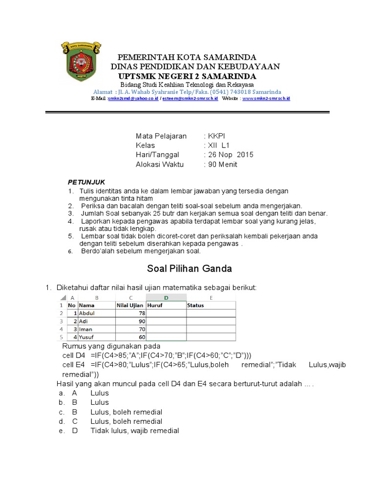 Soal KKPI | PDF