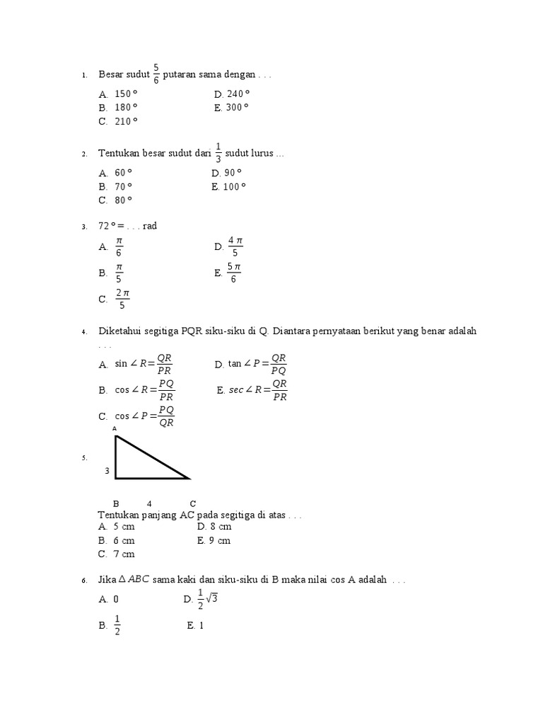 Soal Ukk MTK Umum Kelas X IPA | PDF