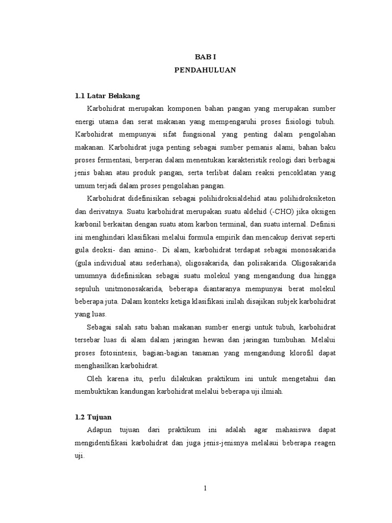 Laprak Biokim Karbohidrat | PDF