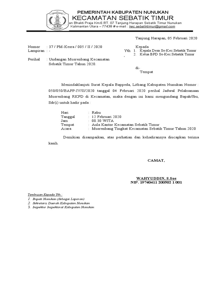 Undangan Musrenbang | PDF