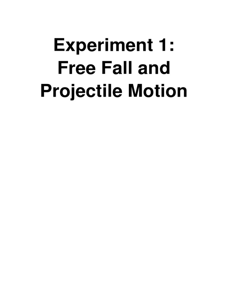 Projectile and Free Fall Motion PDF | PDF | Projectiles | Acceleration