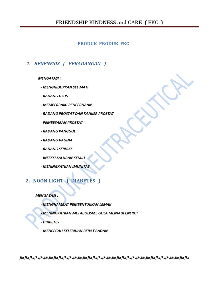 Produk Produk FKC | PDF