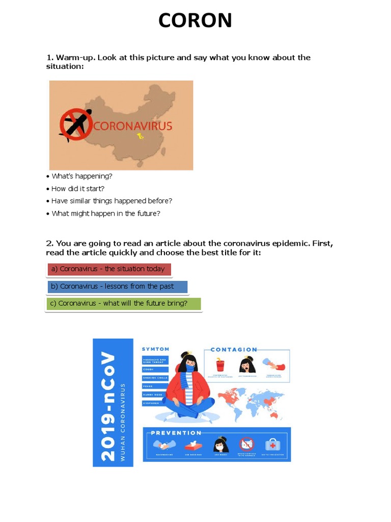 Coronavirus Reading Comprehension Exercises Video Movie Activi 122061 ...