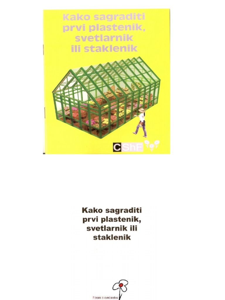 Knjiga o Plastenicima I Staklenicima ZA CVECE | PDF