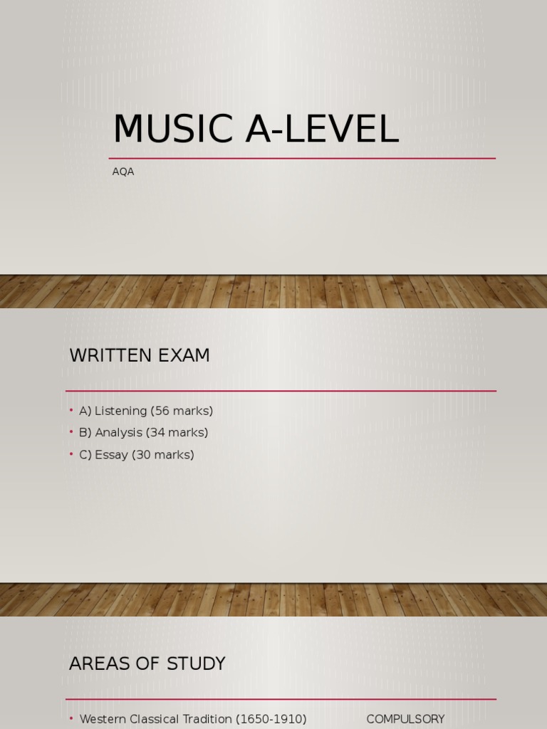 Study Guide For A-Level Music (AQA Specification) | Download Free PDF ...