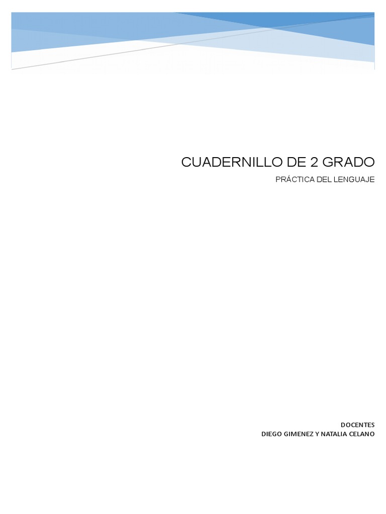 Actividades de Lengua 2° Grado | PDF | Artes del Lenguaje y Comunicación