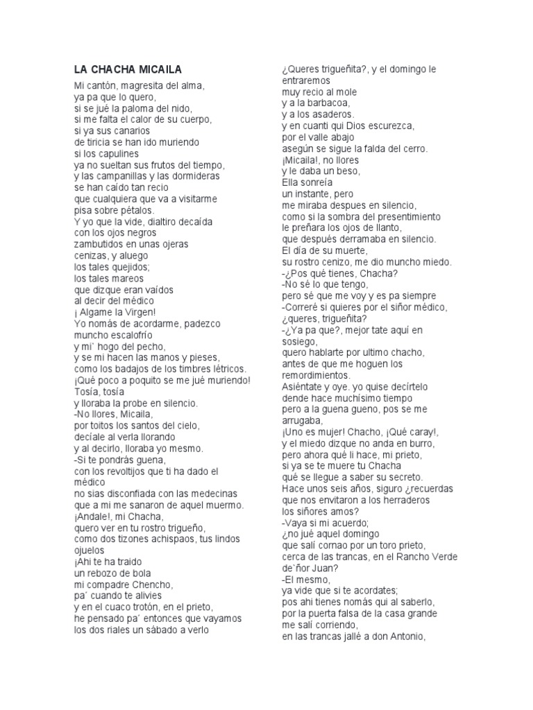 La Chacha Micaila | PDF | Religión y creencia