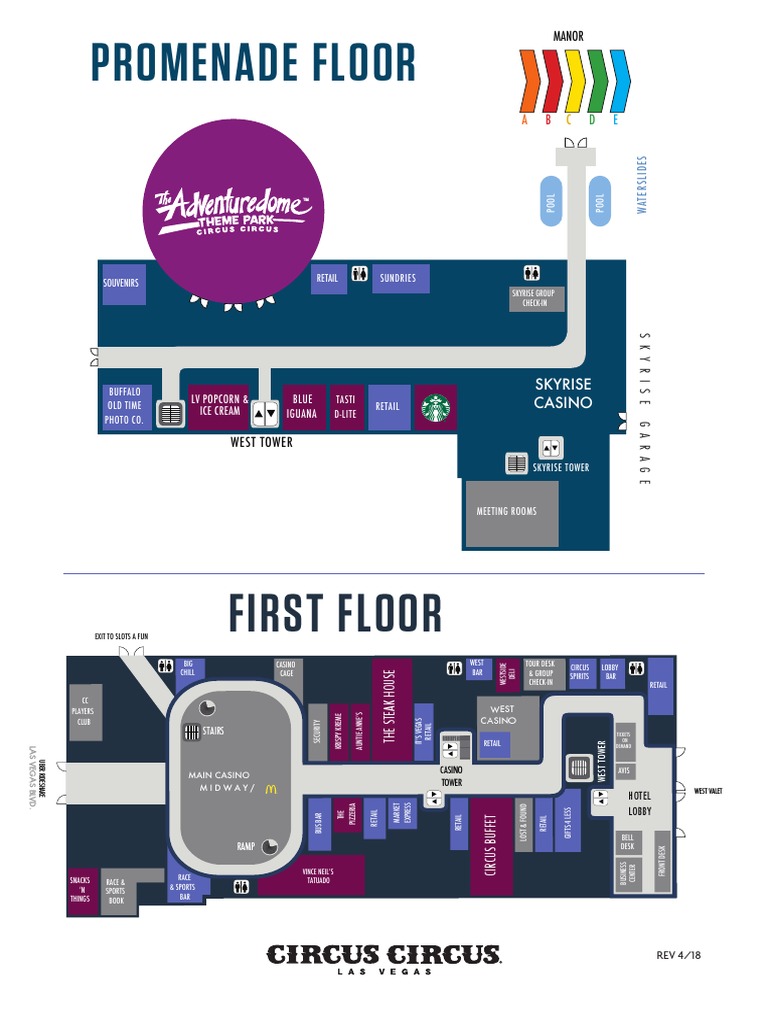 Circus Circus Hotel Property Map PDF | PDF | Entertainment Venues ...