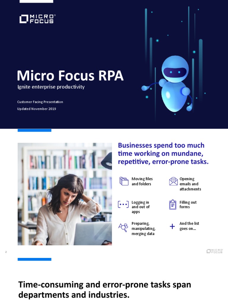 Micro Focus Rpa Customer Facing Presentation | PDF | Automation | User ...