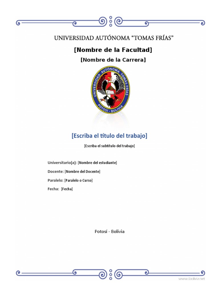 Caratula Uatf | PDF
