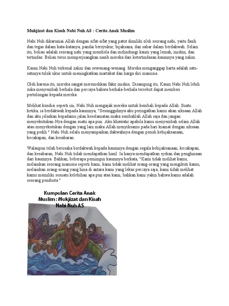 Mukjizat dan Pelajaran dari Nabi Nuh AS | PDF | Agama & Spiritualitas