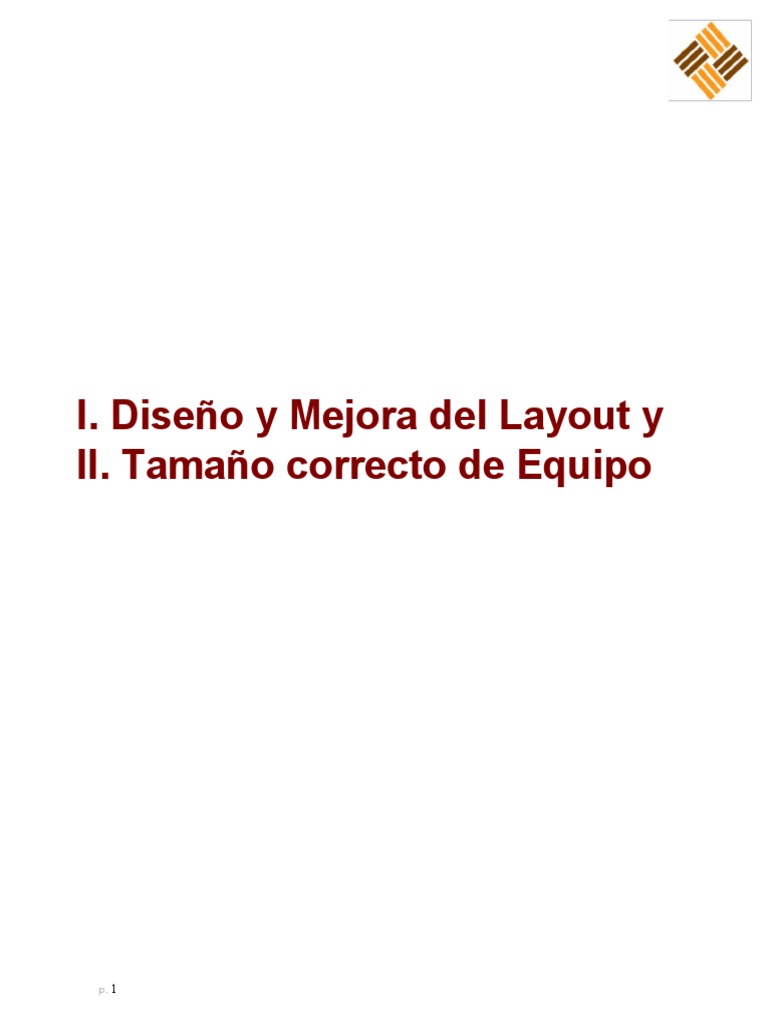 15 Diseño y Mejora Del Lay-Out | PDF | Lean Manufacturing | Producción ...