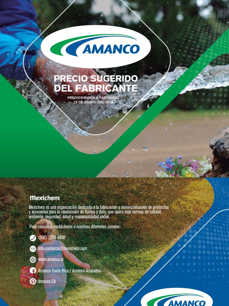Catalogo AMANCO | PDF | Tubería (transporte de fluidos) | Materiales