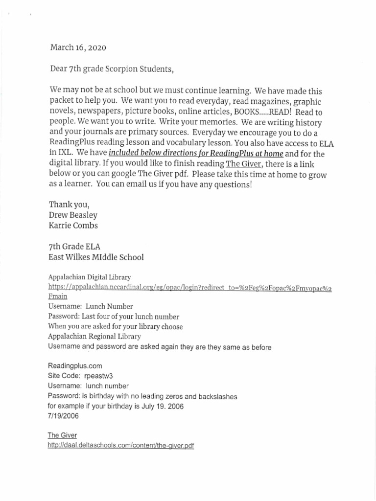 Ela 2 Week 2020 | PDF