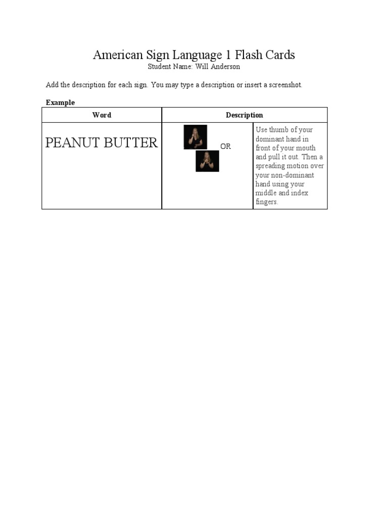 American Sign Language 1 Flash Cards | PDF | American Sign Language | Hand