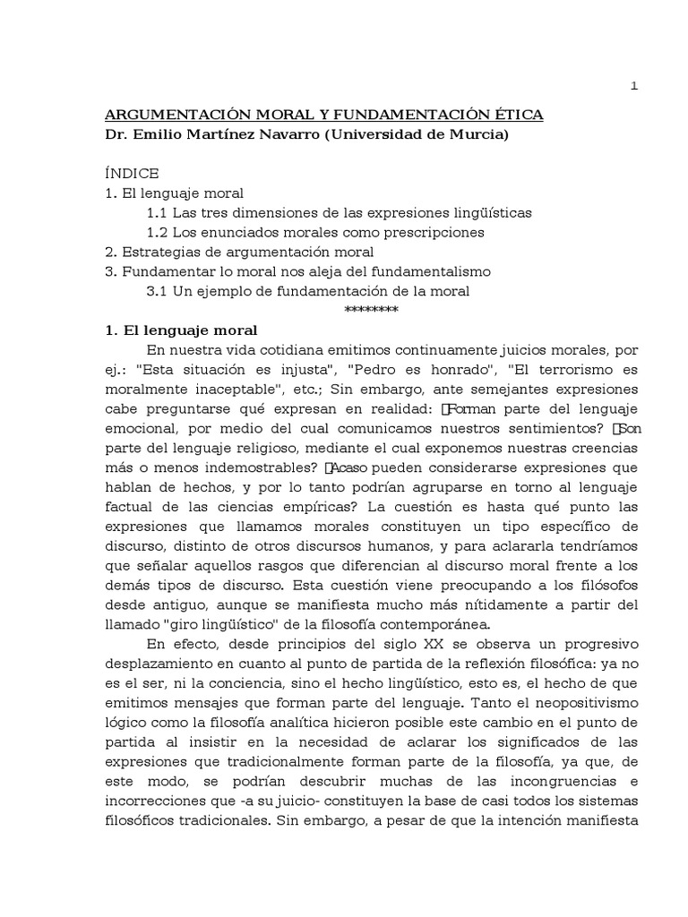 Argumentación Moral y Fundamentación Ética | PDF | Moralidad | Utilitarismo