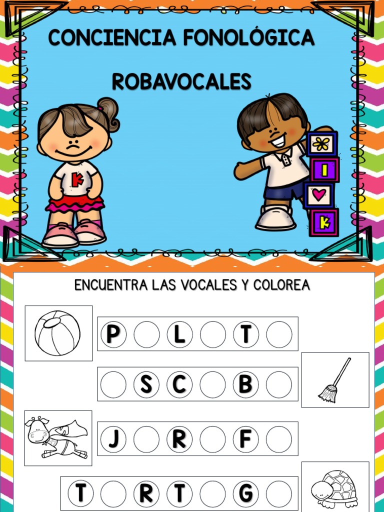 Encuentra Las Vocales y Colorea Los Dibujos | PDF