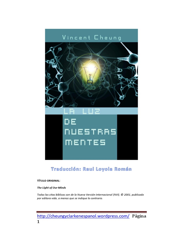 Vincent Cheung - La Luz de Nuestras Mentes | PDF | Pablo el apóstol | Fe