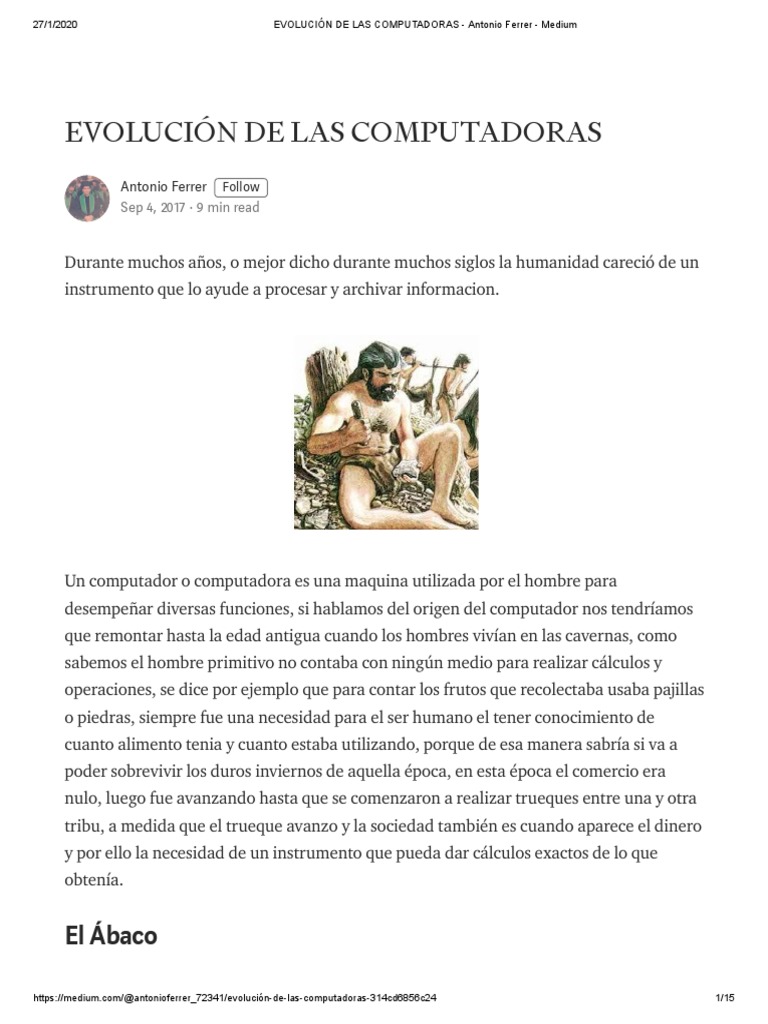 EVOLUCIÓN DE LAS COMPUTADORAS - Antonio Ferrer - Medium PDF | PDF | Microprocesador | Circuito ...