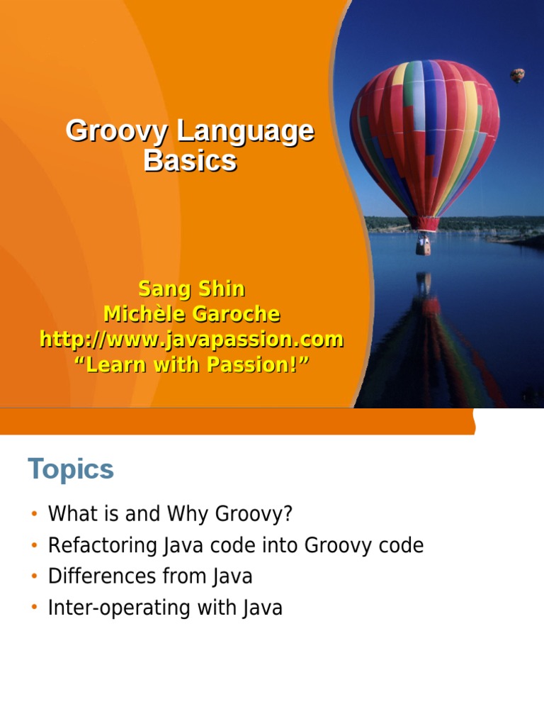 Groovy Basics | PDF | Scala (Programming Language) | Java Virtual Machine