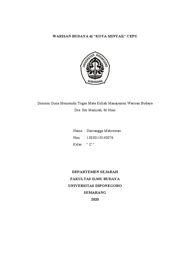 Kearifan Lokal Kota Cepu | PDF | Ilmu Sosial | Gaya Hidup