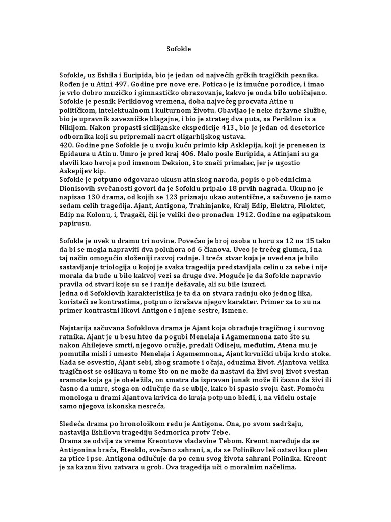 Sofokle Mojrad | PDF