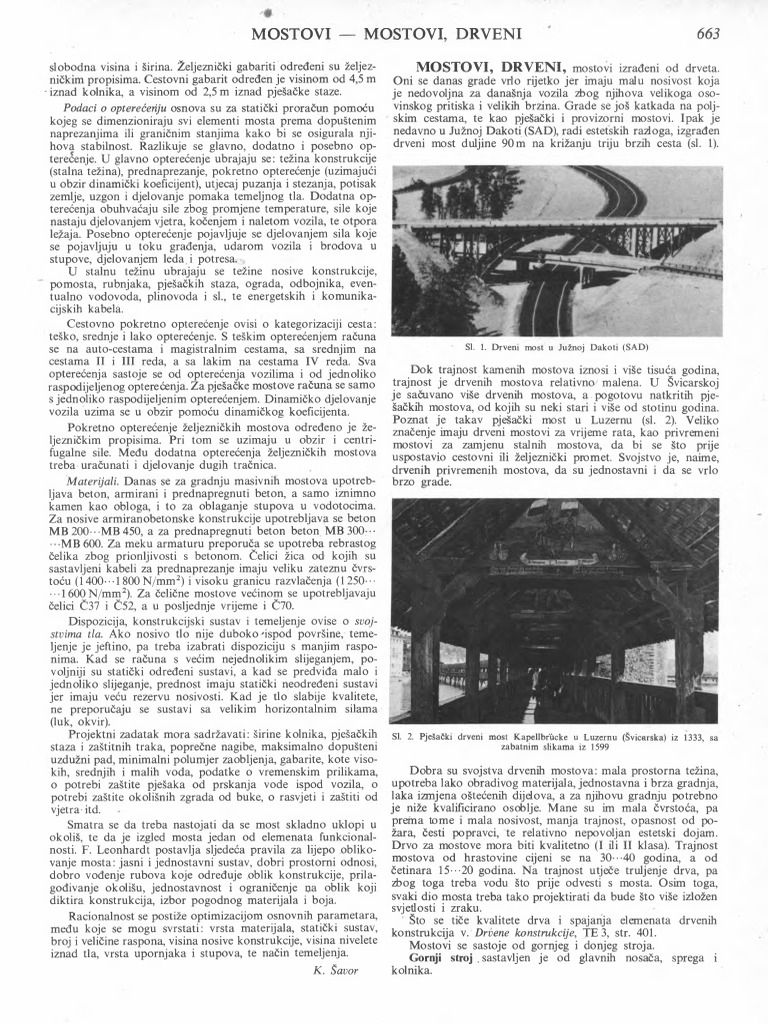 Mostovi Drveni PDF | PDF