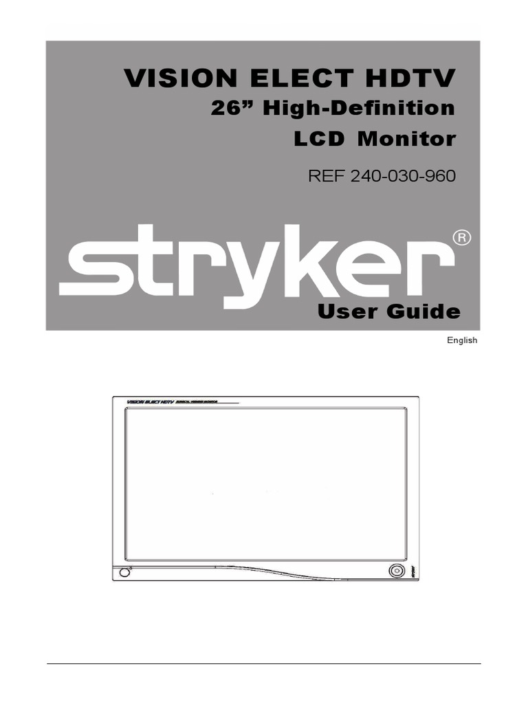 Stryker Vision Elect HD User Manual | PDF | Electromagnetic ...