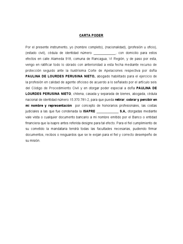 Carta Tipo | PDF