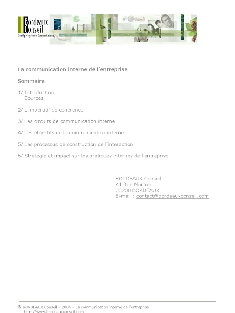 Communication Interne | PDF | la communication | Informations