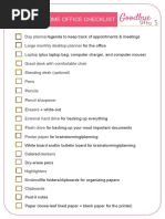Office Stationery Items Checklist | PDF