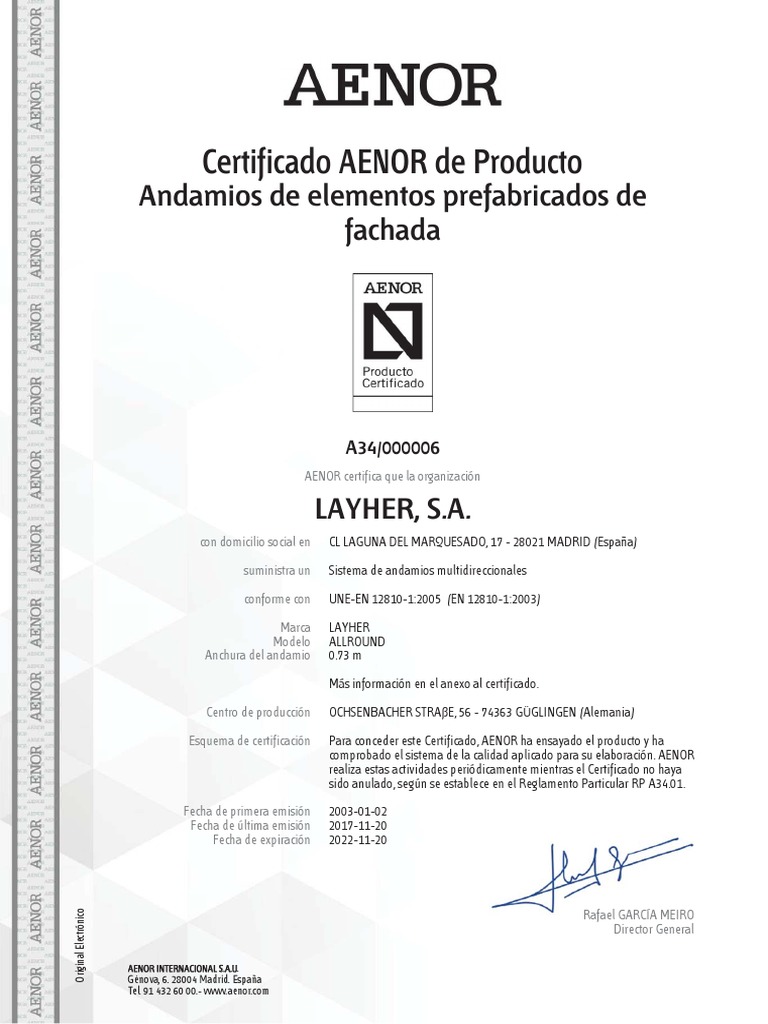 Aenor Ar 2022 PDF | PDF | Organización internacional para la estandarización | Evaluación