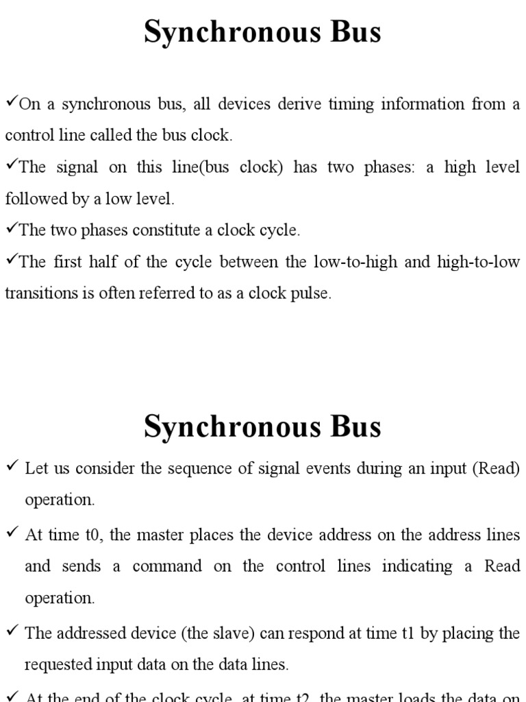 4.4.1 Synchronous Bus | PDF